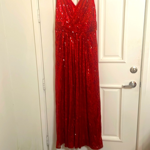 Kate Kasin | Dresses | Kate Kasin Really Red Sequins Evening Gown Sz 4 ...